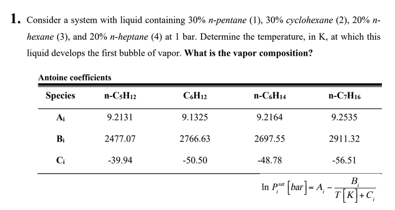 Solved Consider a system with liquid containing 30% | Chegg.com