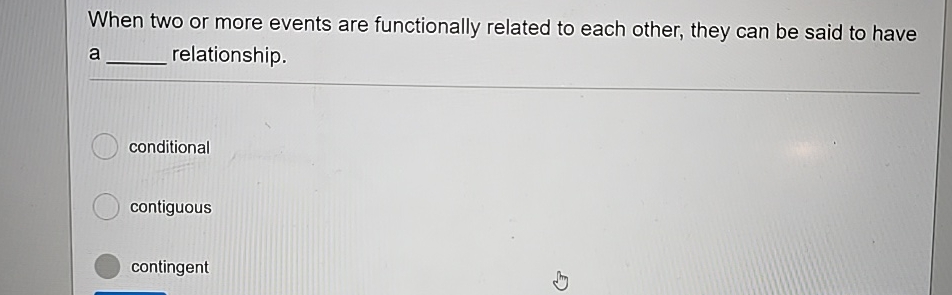 Solved When two or more events are functionally related to | Chegg.com