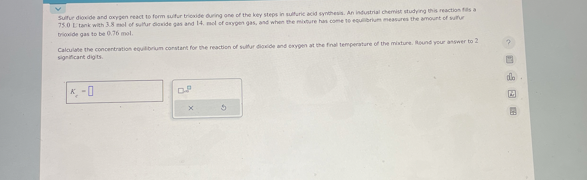 Solved Sulfur dioxide and oxygen react to form sulfur | Chegg.com