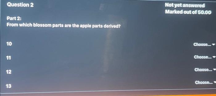 Solved the three images are the option for part and part 2 | Chegg.com