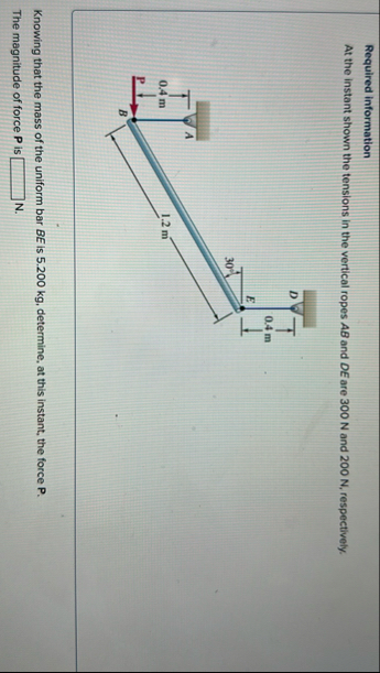 Solved Required informationAt the instant shown the tensions | Chegg.com