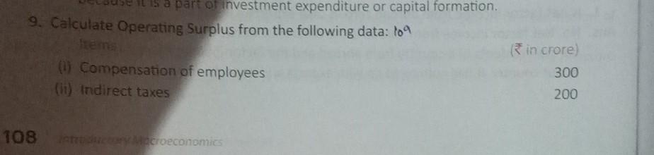 Solved part of investment expenditure or capital formation. | Chegg.com