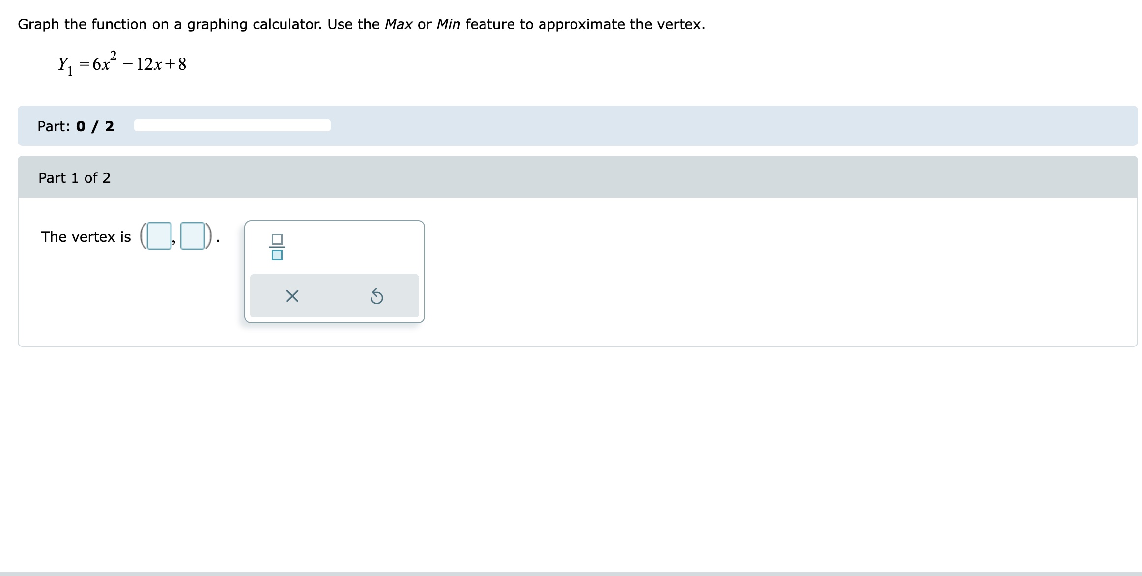 Solved Graph the function on a graphing calculator. Use the | Chegg.com