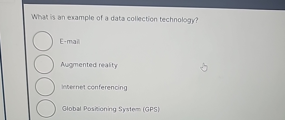 Solved What is an example of a data collection | Chegg.com