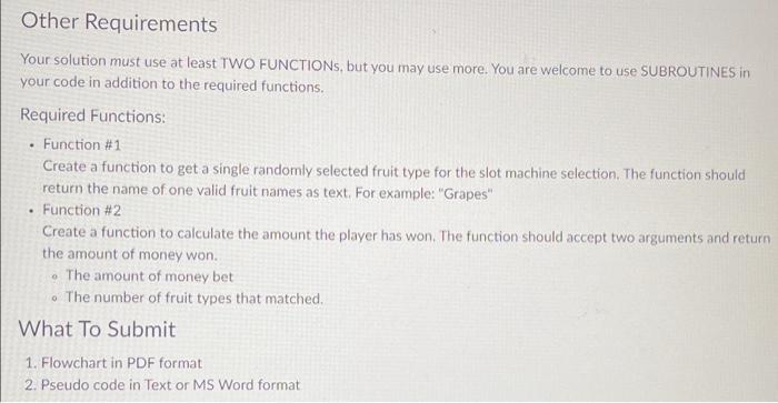 Solved Slot Machine Simulation A slot machine is a gambling | Chegg.com