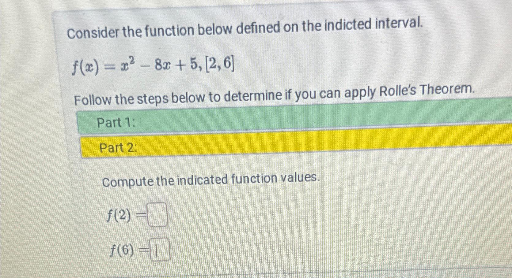 Solved Consider the function below defined on the indicted | Chegg.com