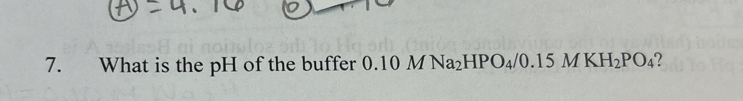Solved What is the pH of the buffer | Chegg.com