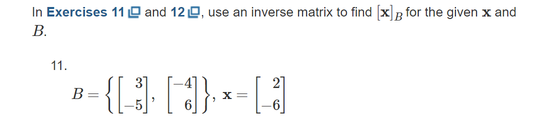 Solved In Exercises 11 ﻿and 12 , ﻿use an inverse matrix to | Chegg.com