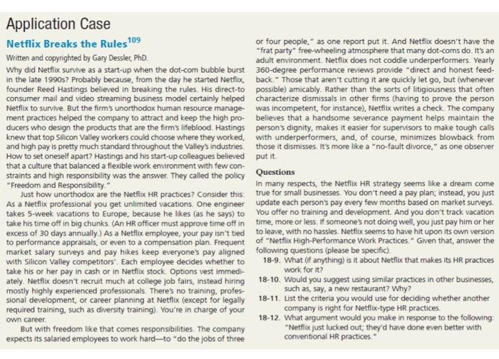 Solved Application Case | Chegg.com