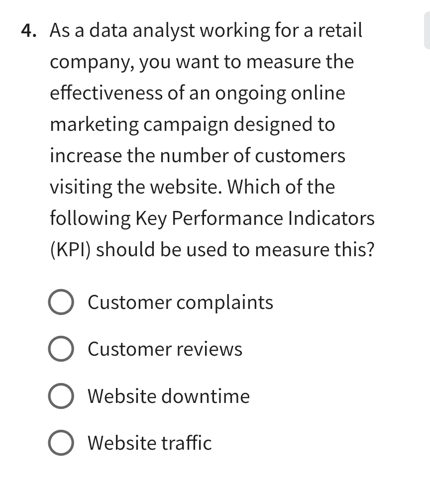 Solved As a data analyst working for a retail company, you | Chegg.com