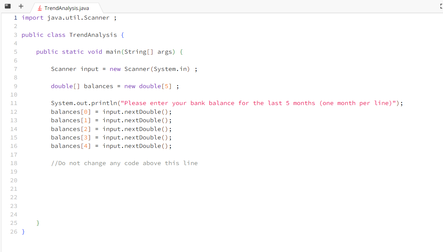 Solved In this task you have been given code that asks the | Chegg.com
