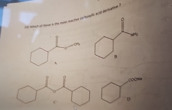 Solved which of these is the most reactive acid | Chegg.com