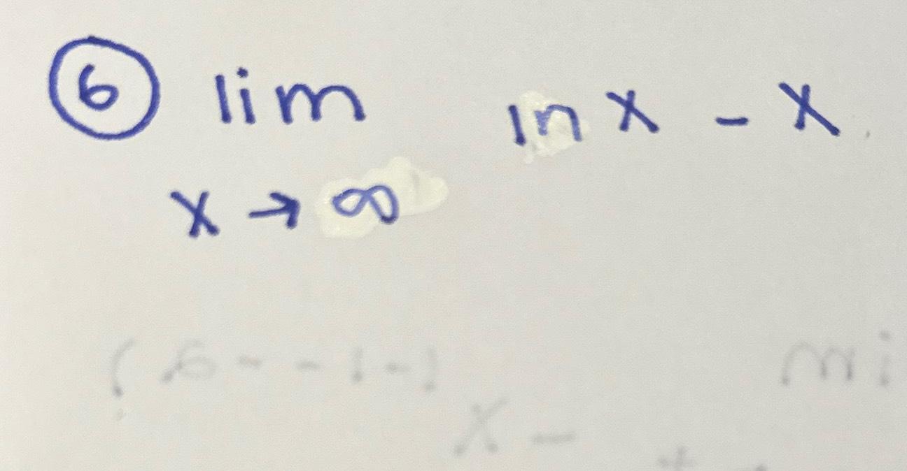 Solved limx→∞lnx-x | Chegg.com