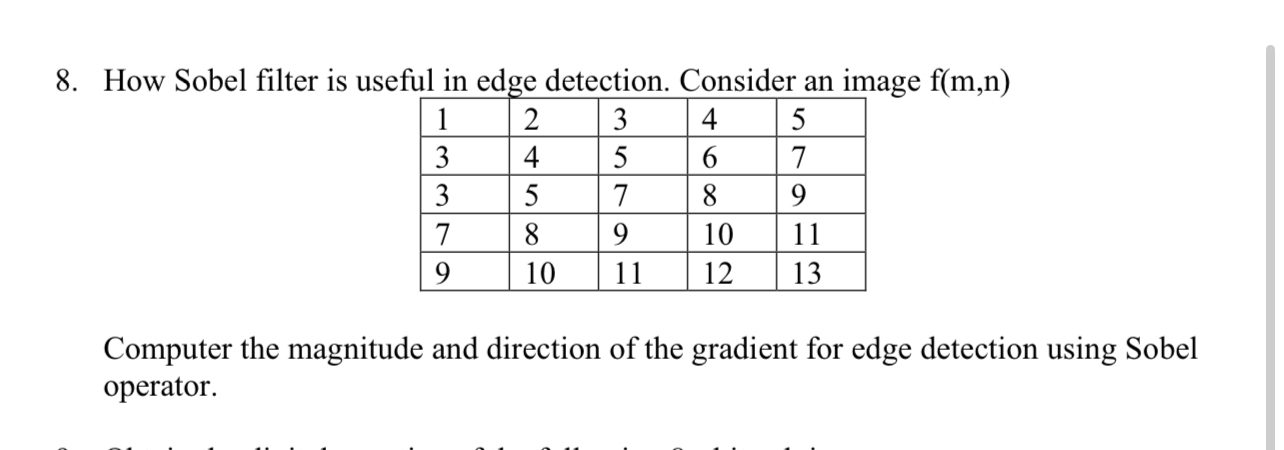 Solved How Sobel filter is useful in edge detection. | Chegg.com
