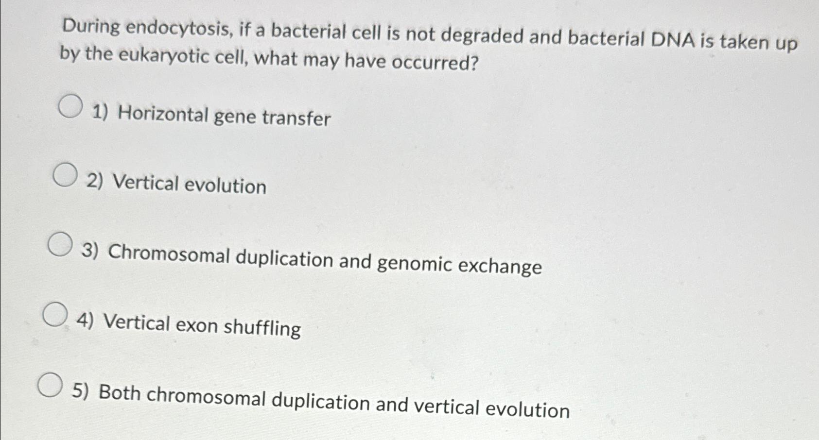 Solved During endocytosis, if a bacterial cell is not | Chegg.com