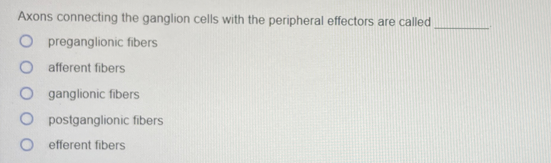 Solved Axons connecting the ganglion cells with the | Chegg.com