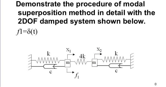 Solved Demonstrate the procedure of modal superposition | Chegg.com