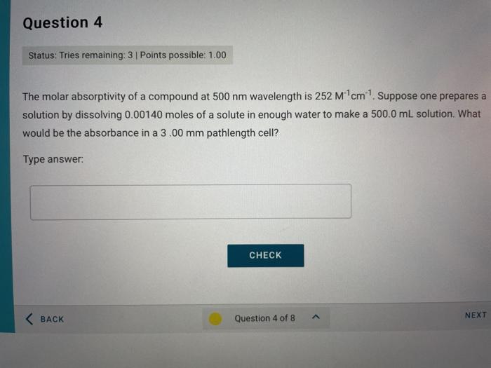 Solved Question 4 Status: Tries remaining: 31 Points | Chegg.com