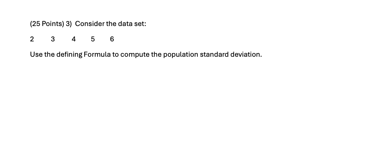 Solved (25 Points) 32,3,4,5,6Use the defining Formula to | Chegg.com Solved (25 Points) 32,3,4,5,6Use the defining Formula to | Chegg.com