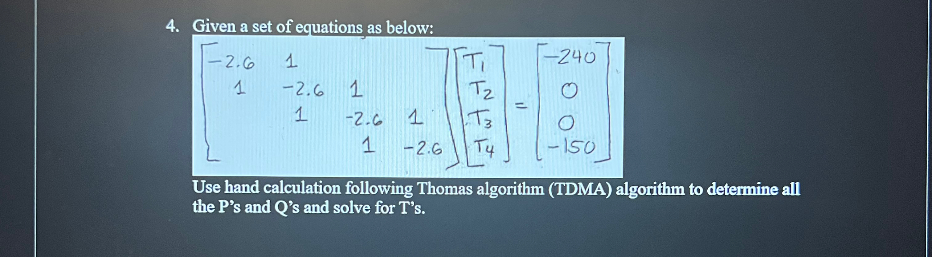 Solved Given a set of equations as | Chegg.com