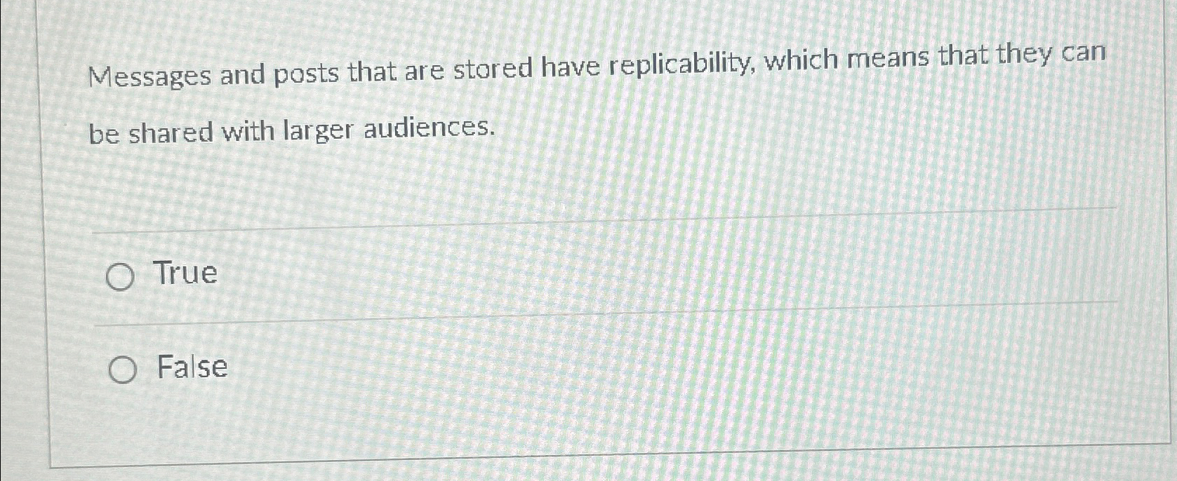 Solved Messages and posts that are stored have | Chegg.com