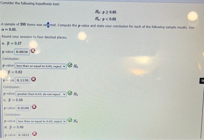 Solved Consider The Following Hypothesis Test 9746