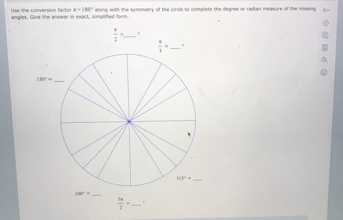 Solved Use the conversion factor - 180° along with the | Chegg.com