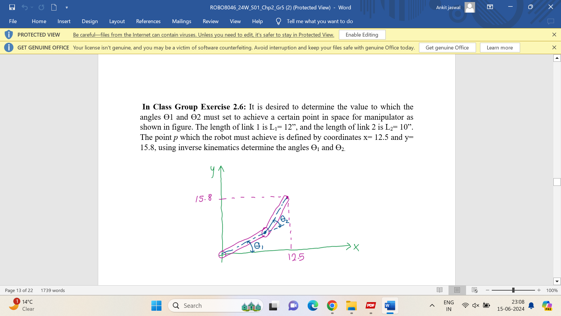 Solved In Class Group Exercise 2.6: It is desired to | Chegg.com