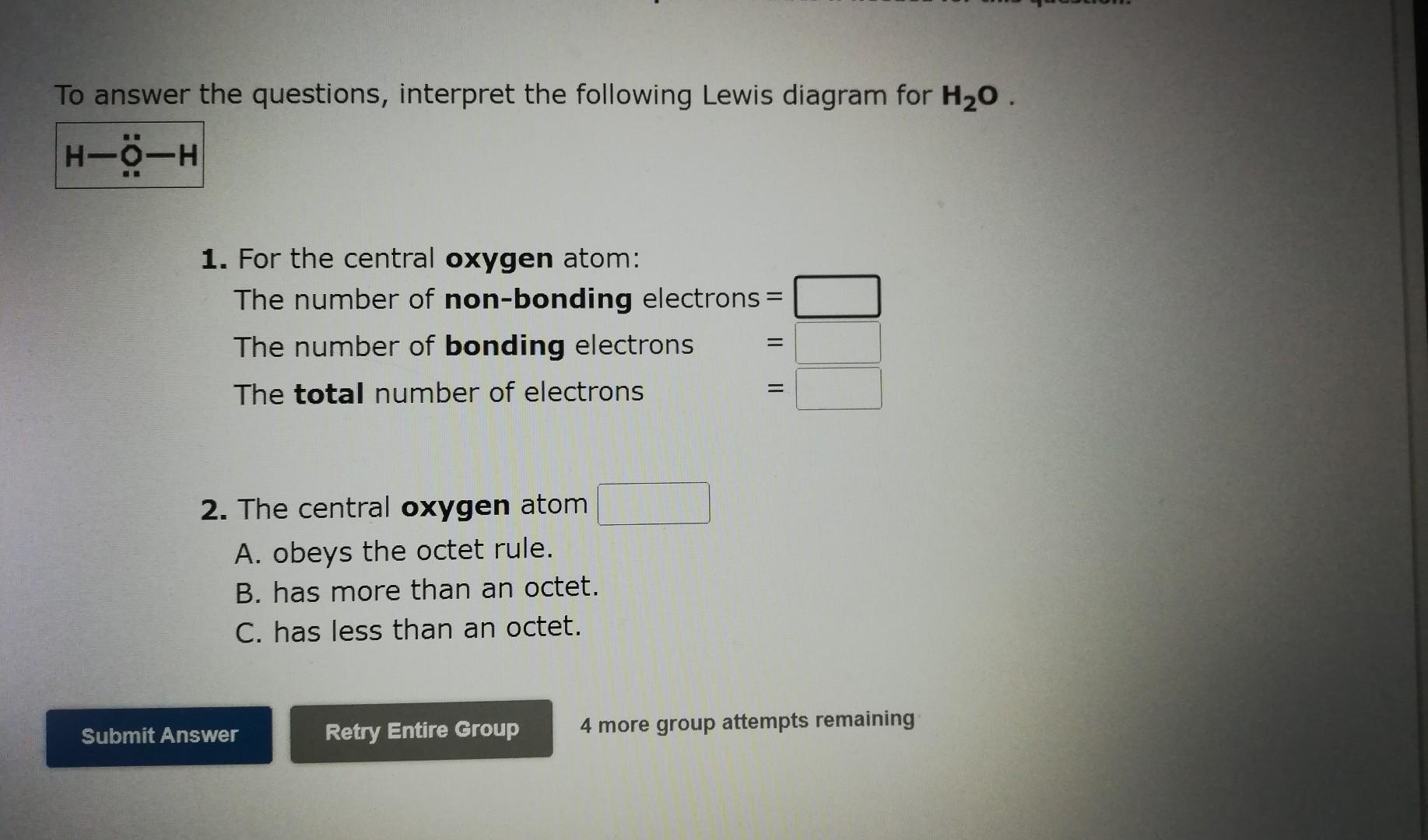 Solved The following Lewis diagram represents the valence | Chegg.com