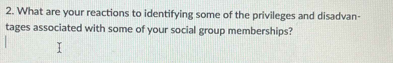 Solved What are your reactions to identifying some of the | Chegg.com