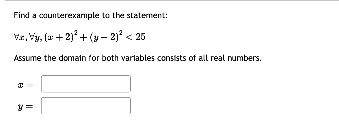 Solved Find a counterexample to the | Chegg.com