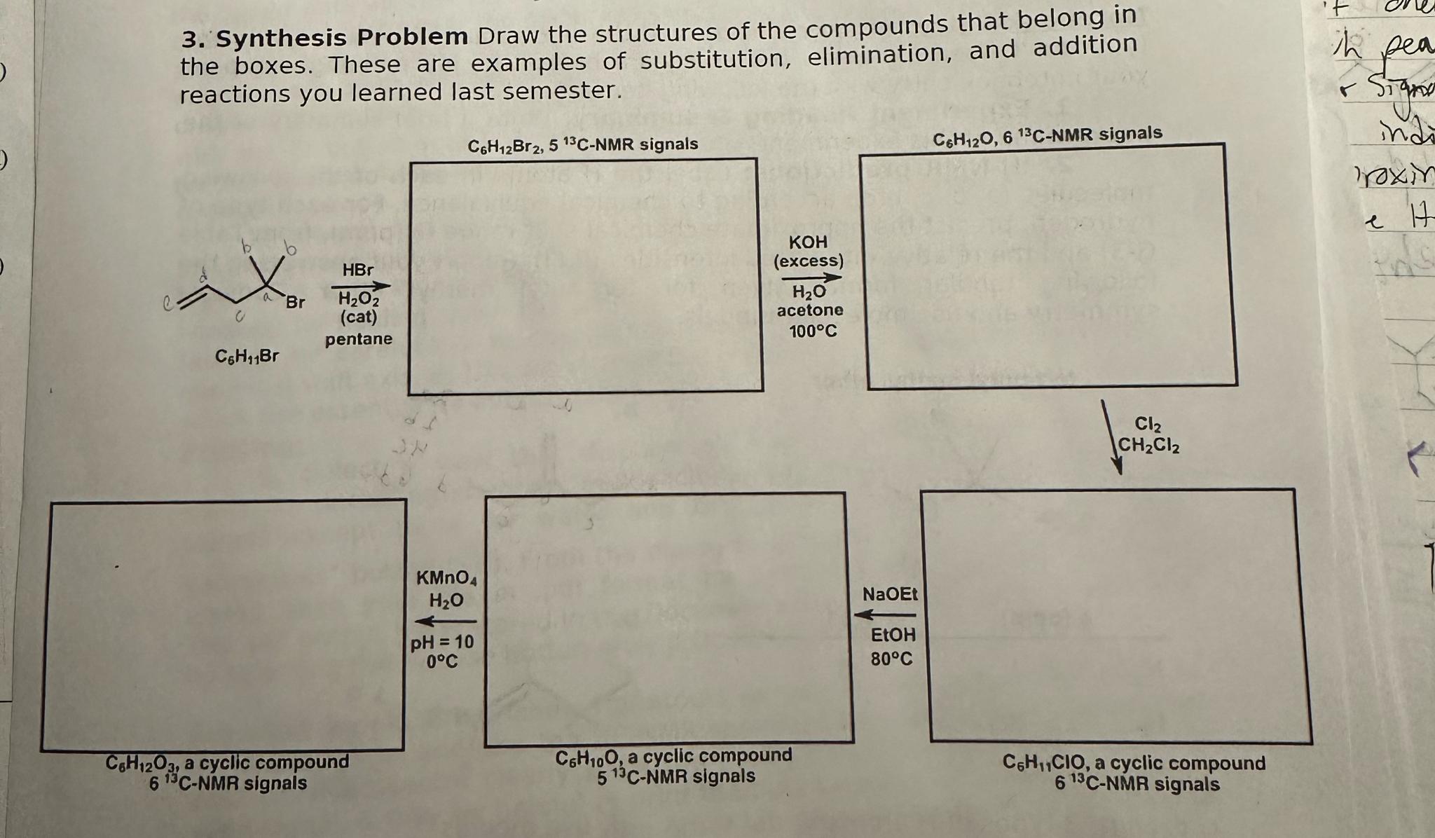 Solved Synthesis Problem Draw the structures of the | Chegg.com