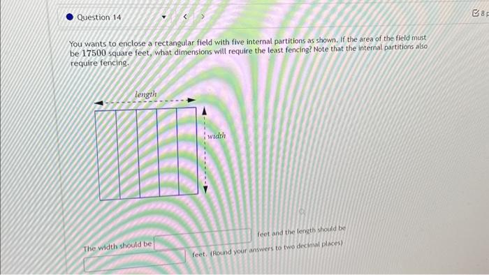 You wants to enclose a rectangular field with five | Chegg.com