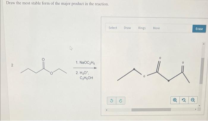 Solved Draw the most stable form of the major product in the | Chegg.com