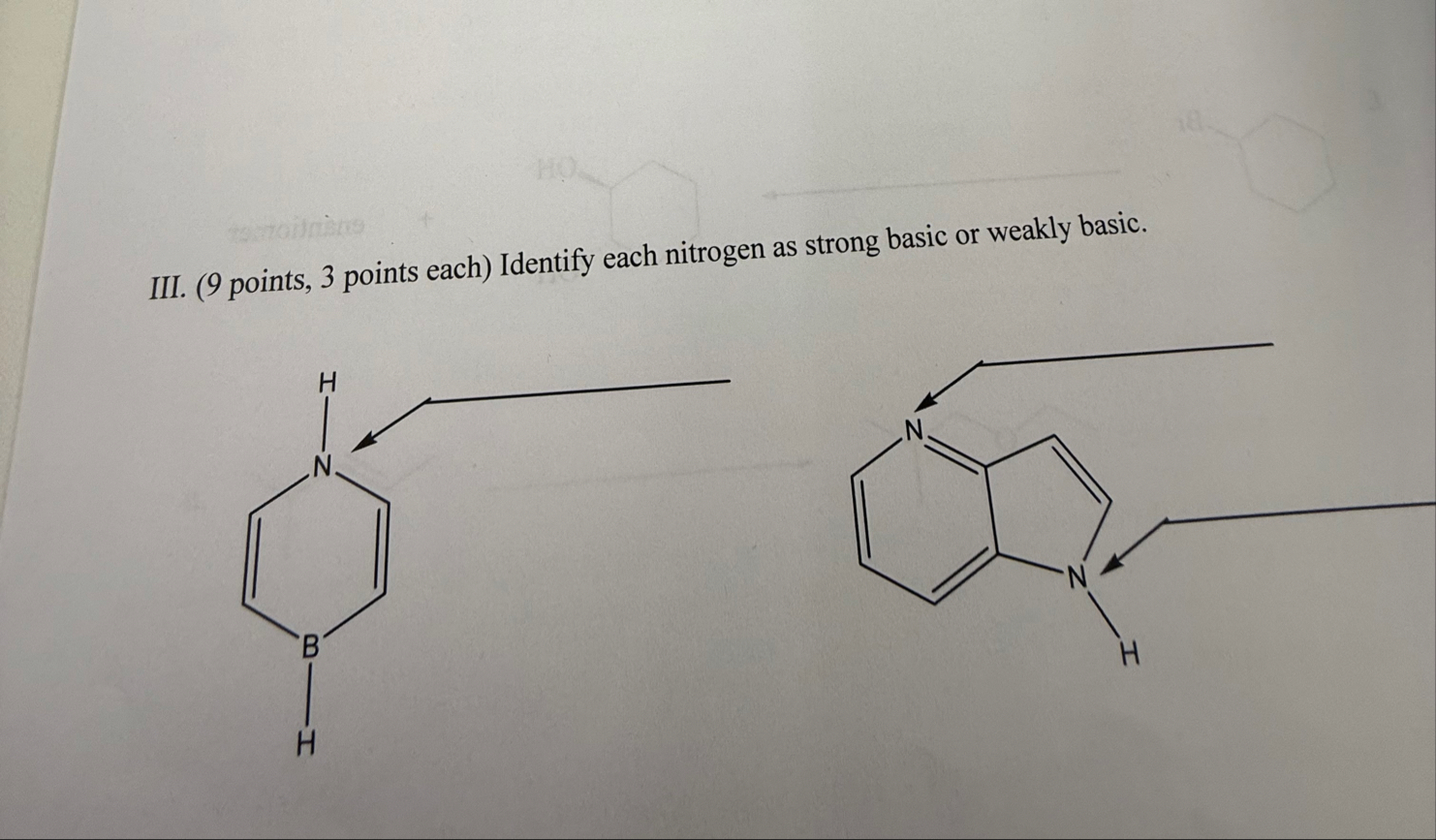 Solved III. (9 ﻿points, 3 ﻿points each) ﻿Identify each | Chegg.com