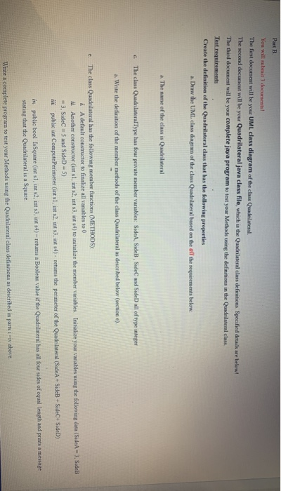 Solved Part B You will submit 3 documents! The first | Chegg.com