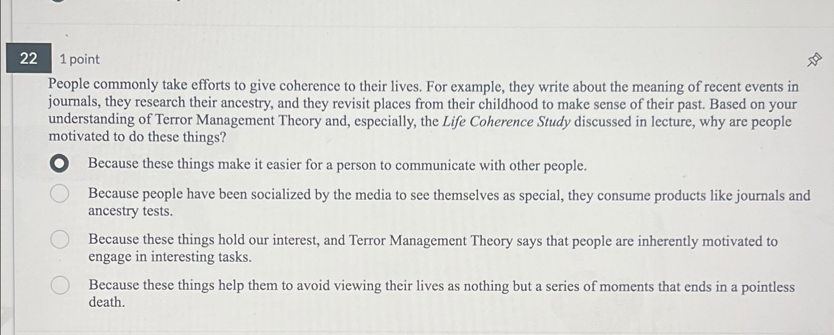 Solved 221 ﻿pointPeople commonly take efforts to give | Chegg.com