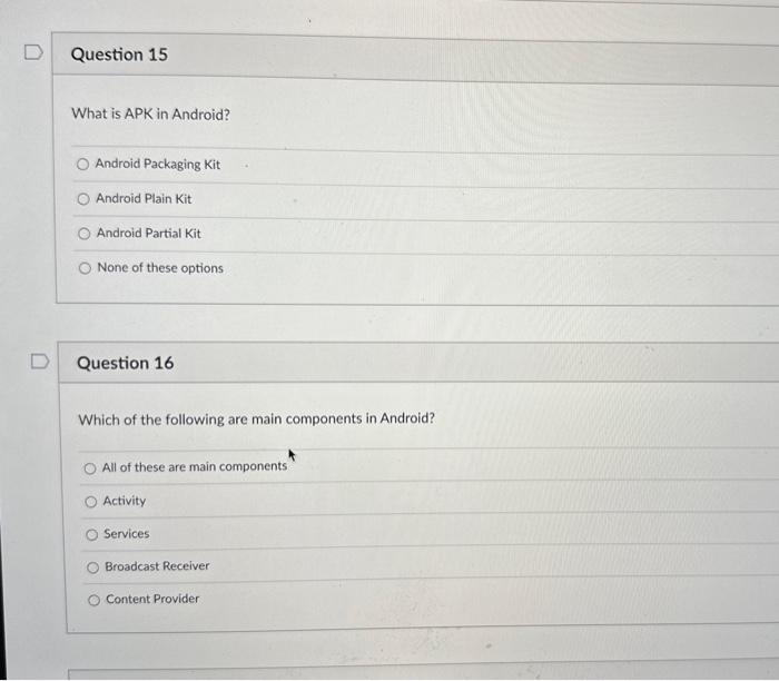 Solved What is APK in Android? Android Packaging Kit Android | Chegg.com