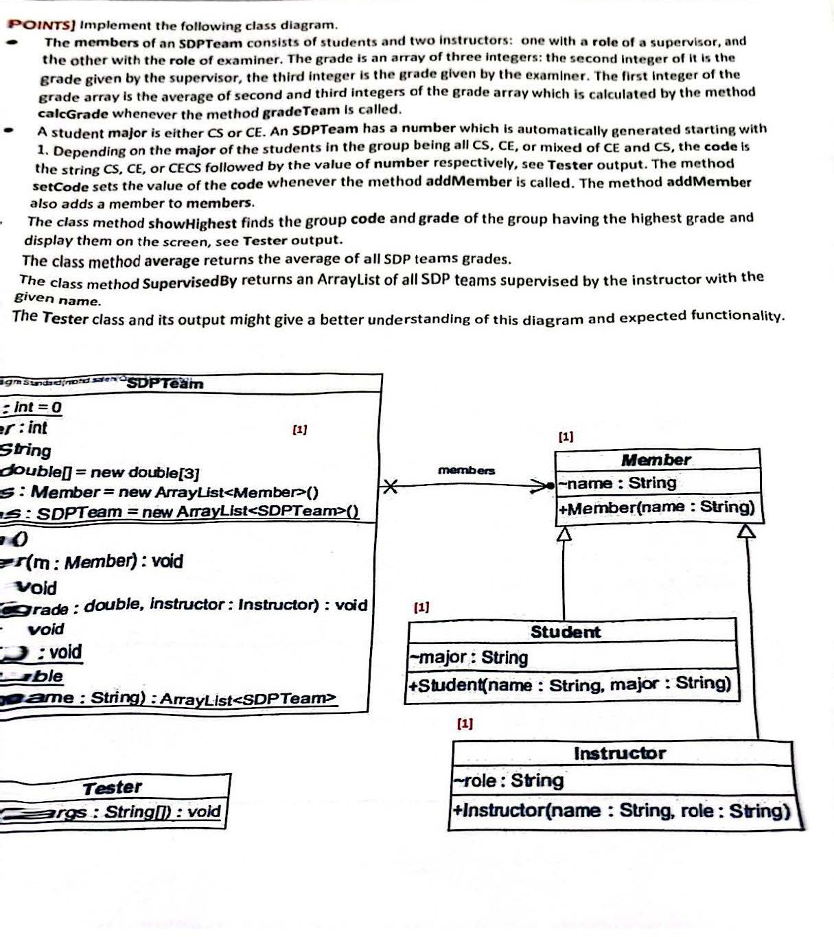 Solved The members of an SDPTeam consists of students and | Chegg.com