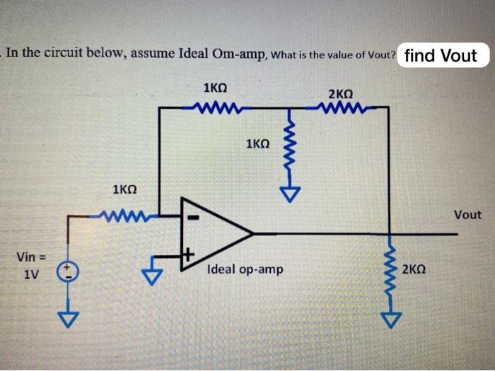 Solved In the circuit below, assume Ideal Om-amp, what is | Chegg.com