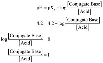 Solved: a. The pKa of benzoic acid (5) is 4.2. Show mathematically ...