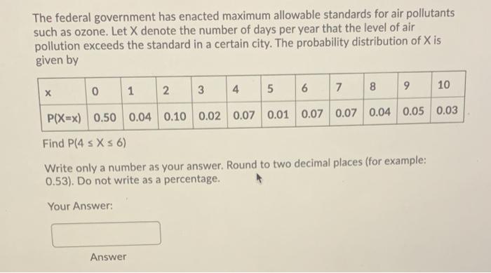 Solved The federal government has enacted maximum allowable | Chegg.com