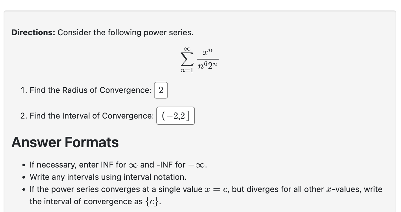 Solved Directions: Consider the following power | Chegg.com