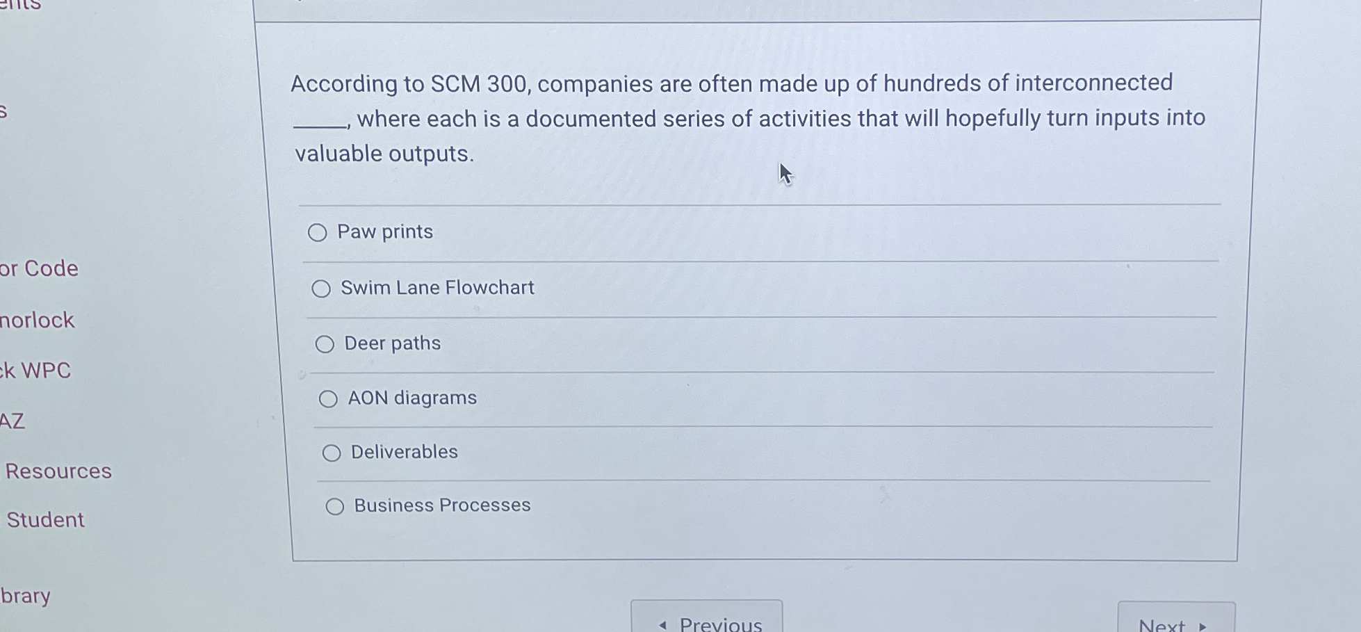Solved According to SCM 300, ﻿companies are often made up of | Chegg.com
