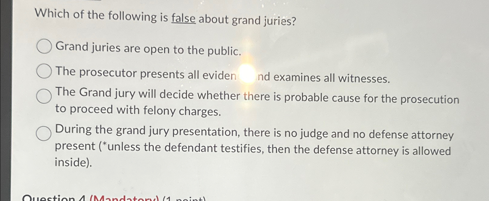 Solved Which of the following is false about grand | Chegg.com