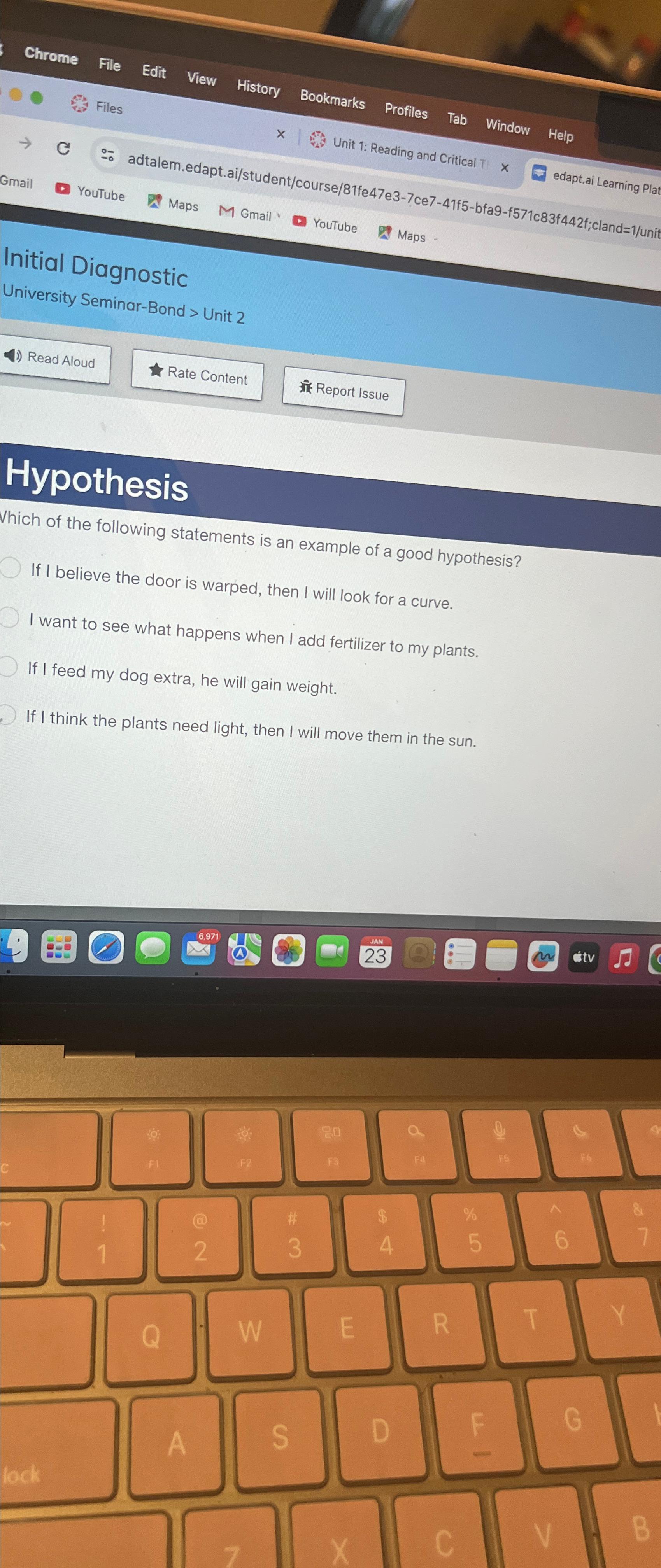 Solved Initial DiagnosticUniversity Seminar-Bond > ﻿Unit | Chegg.com