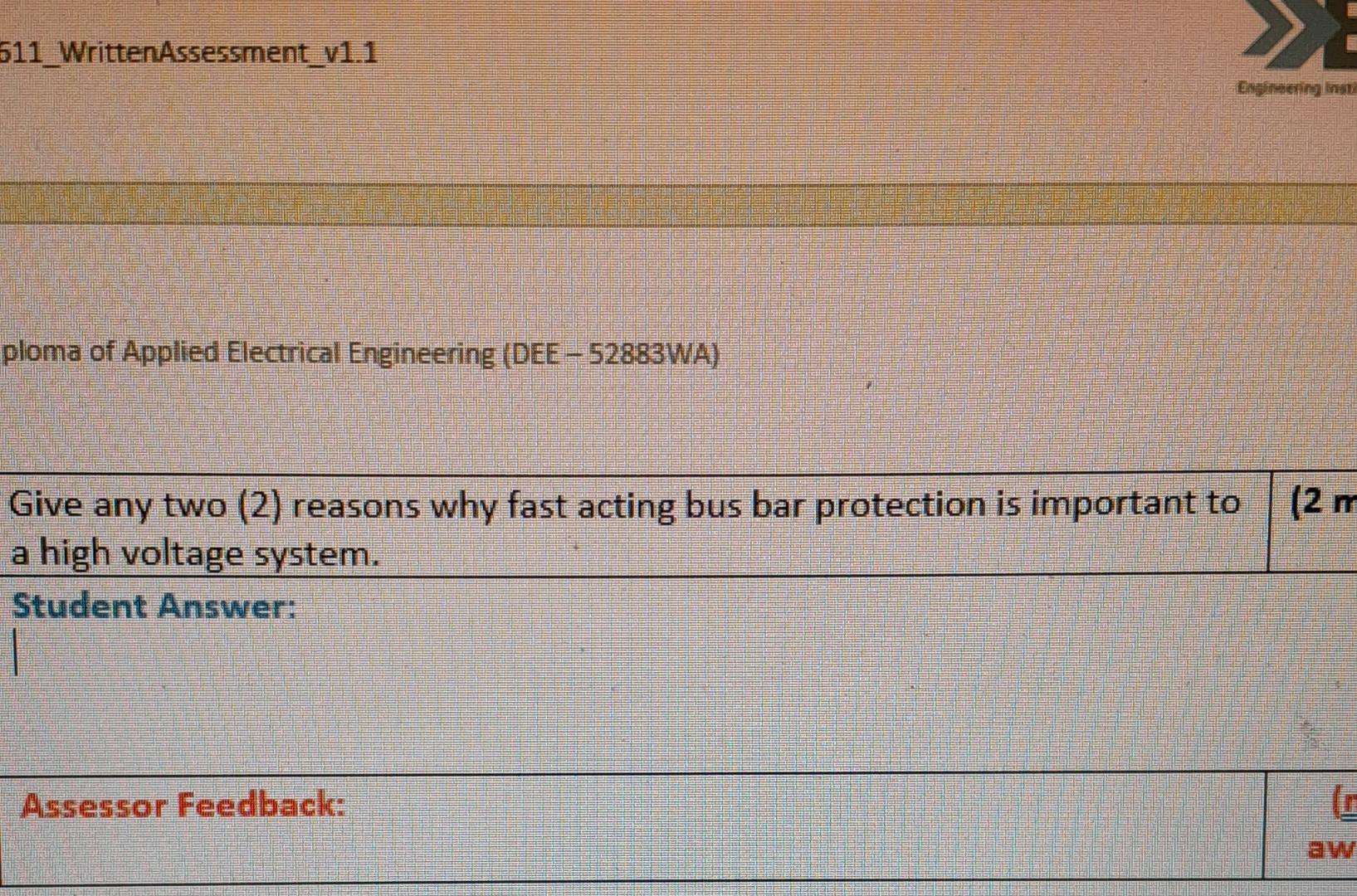 Solved give any two reasons why fast acting bus bar | Chegg.com