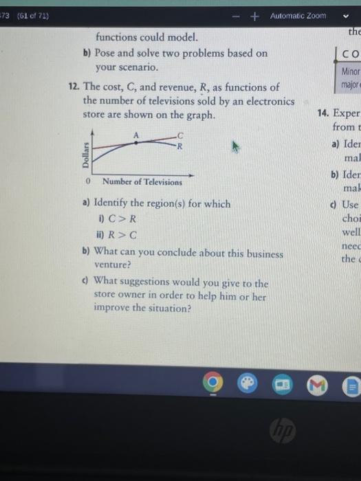Solved functions could model. b) Pose and solve two problems | Chegg.com