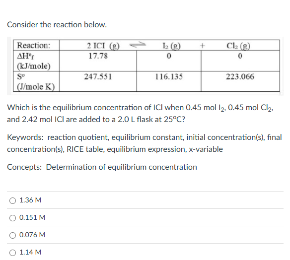 Solved Consider the reaction below.Which explains the | Chegg.com