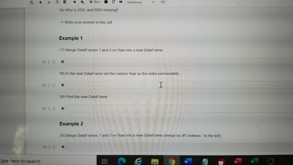 Solved Complete the notebook Joining and Merging Dataframes | Chegg.com